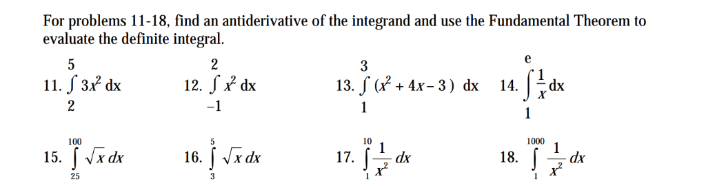 Solved For problems 11-18, find an antiderivative of the | Chegg.com