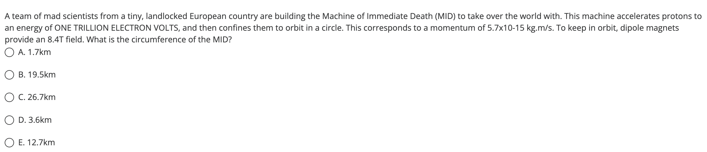 Solved A team of mad scientists from a tiny, landlocked | Chegg.com