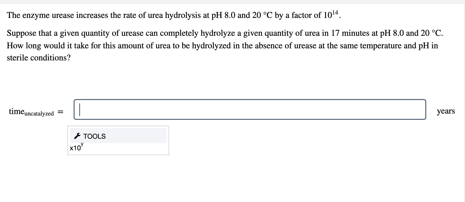 Solved The enzyme urease increases the rate of urea | Chegg.com