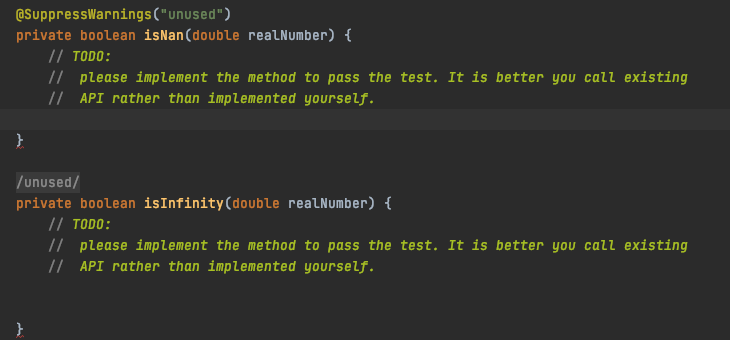 Solved Java question on using API to implement isNan | Chegg.com