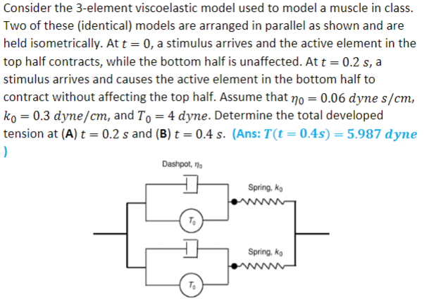 Solved Consider the 3-element viscoelastic model used to | Chegg.com