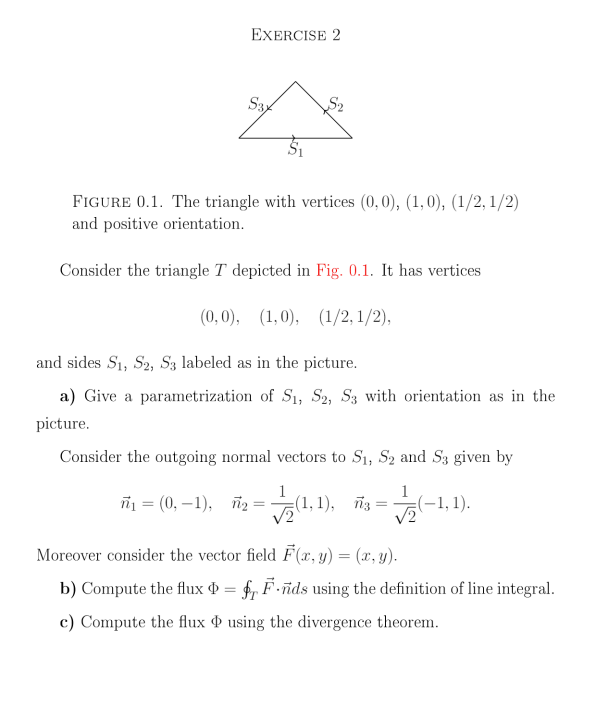 Solved EXERCISE 2 S3 डे FIGURE 0.1. The triangle with | Chegg.com