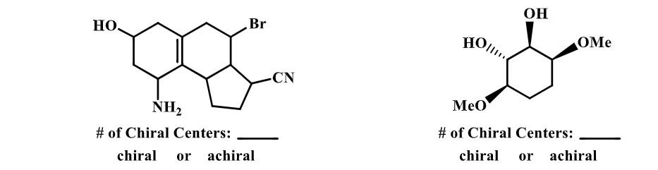 Solved # of Chiral Centers: chiral or achiral # of Chiral | Chegg.com