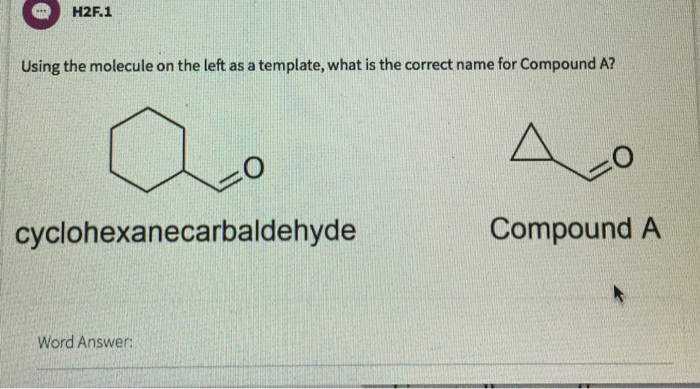 Solved H2F.1 Using the molecule on the left as a template, | Chegg.com