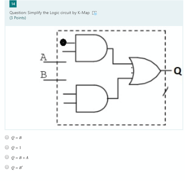 Solved 14 Question: Simplify the Logic circuit by K-Map 5 (3 | Chegg.com