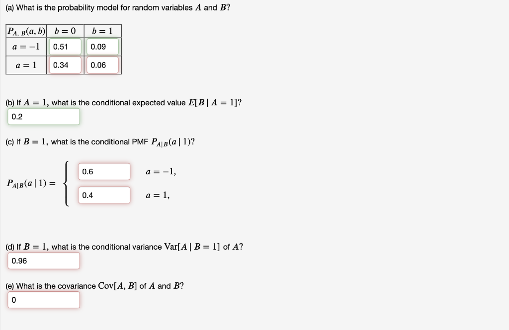 Solved (1 point) The probability model for the random | Chegg.com