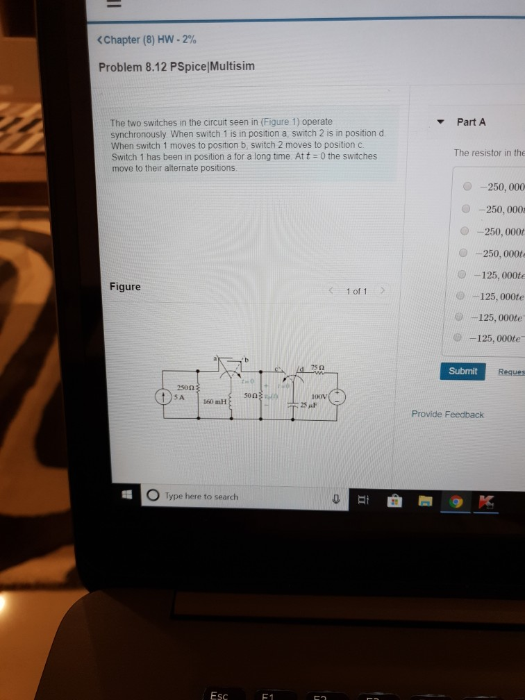 Solved Chapter (8) HW-2% Problem 8.12 PSpice Multisim The | Chegg.com
