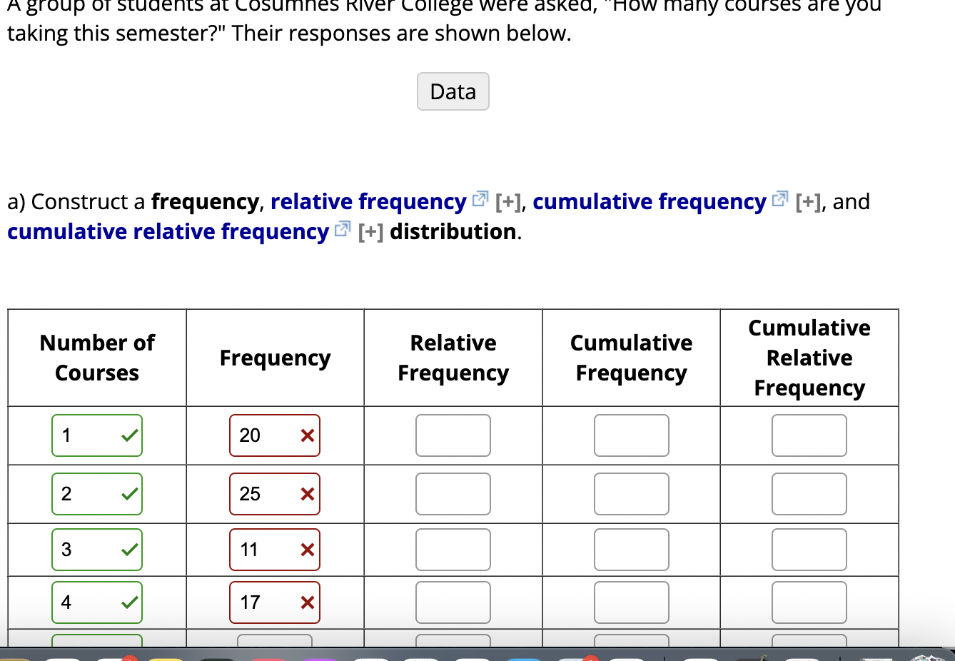 Solved taking this semester?" Their responses are shown | Chegg.com