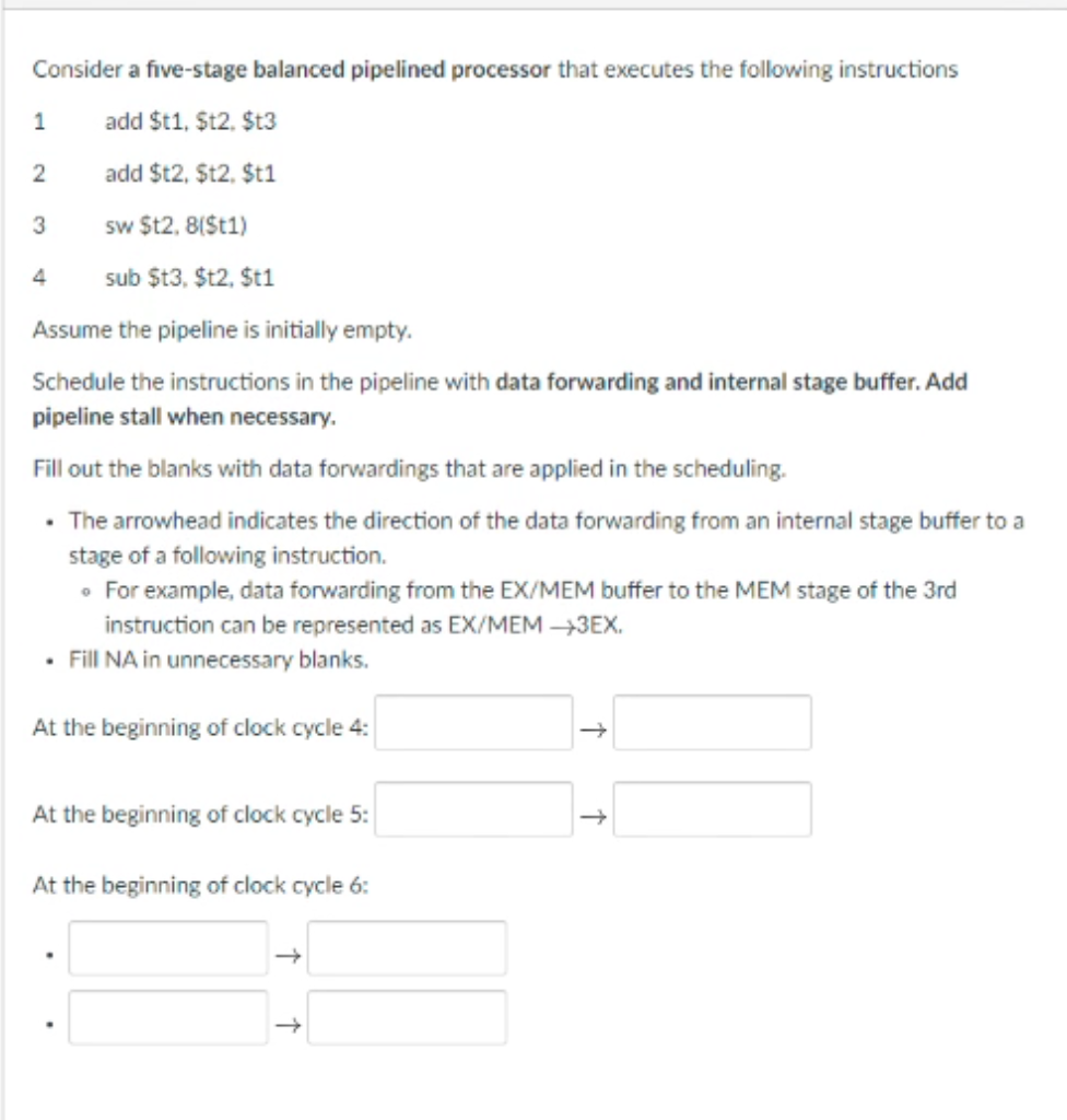 Solved 1 2 3 4 Consider a five-stage balanced pipelined | Chegg.com