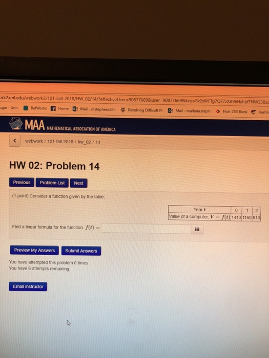 Solved ork2.unl.edu/webwork2/101-Fall-2018/HW | Chegg.com