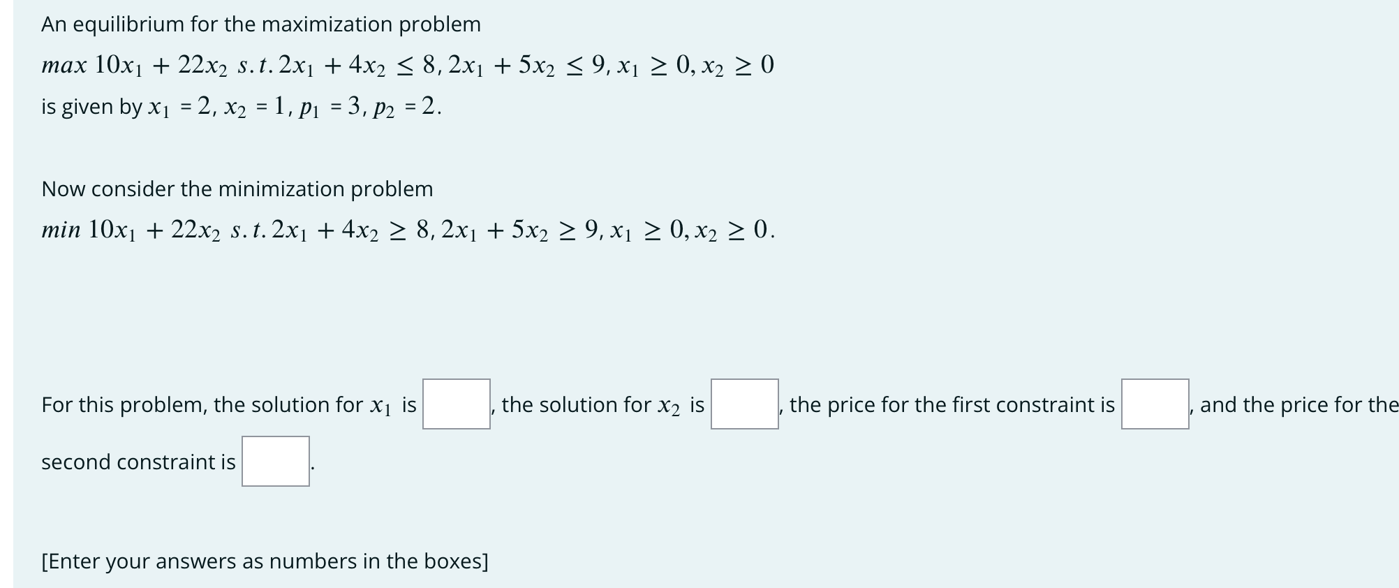 Solved An equilibrium for the maximization | Chegg.com
