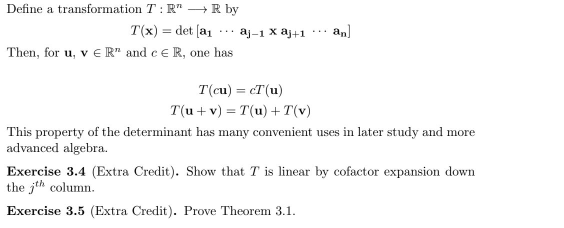 Solved 3. DETERMINANTS AND MATRIX PRODUCTS Theorem 3.1. If A | Chegg.com