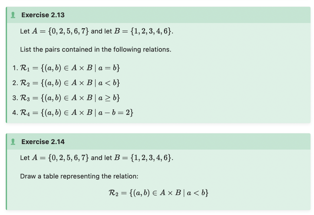 Solved Let A={0,2,5,6,7} and let B={1,2,3,4,6}. List the | Chegg.com