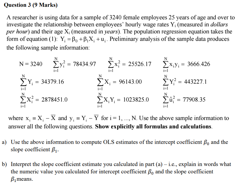 Solved A researcher is using data for a sample of 3240 | Chegg.com