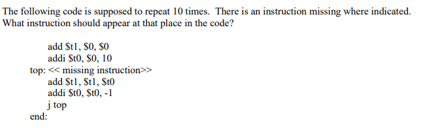 Solved The following code is supposed to repeat 10 times. | Chegg.com