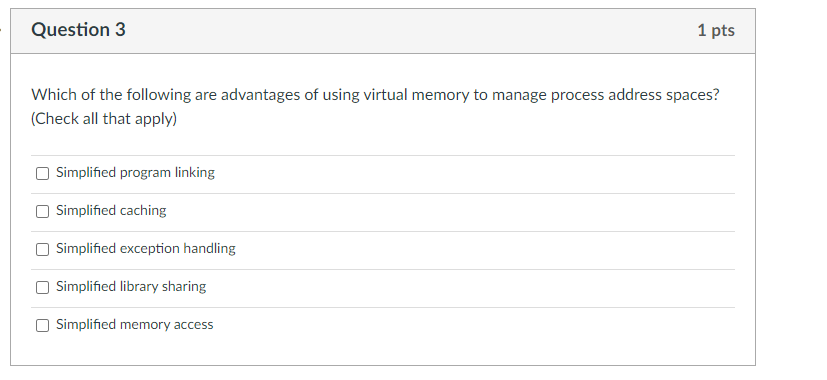 Solved Question 3 1 pts Which of the following are | Chegg.com