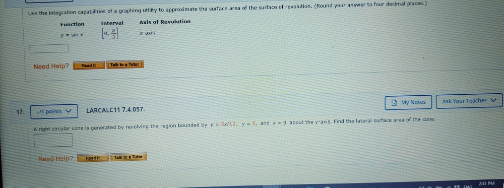 Solved Use the integration capabilities of a graphing | Chegg.com