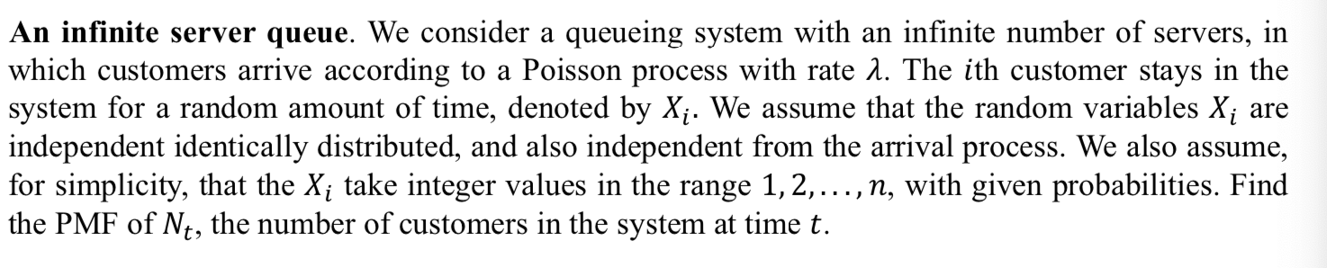 An Infinite Server Queue We Consider A Queueing