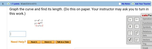 Solved 2. -...-/1 points scalcCC4 6.4.013 My Notes Ask Your | Chegg.com