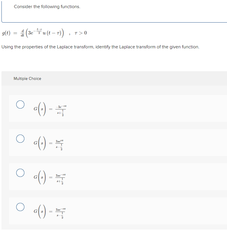 Solved Consider the following functions. | Chegg.com