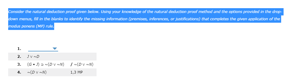 Solved Consider the natural deduction proof given below. | Chegg.com