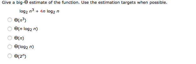 Solved Give a big- estimate of the function. Use the | Chegg.com