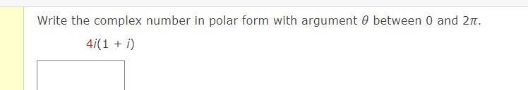 Solved Write the complex number in polar form with argument | Chegg.com