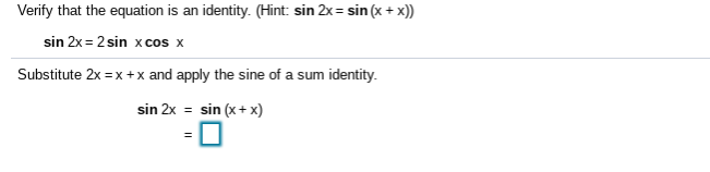 Solved Verify that the equation is an identity. (Hint: sin | Chegg.com