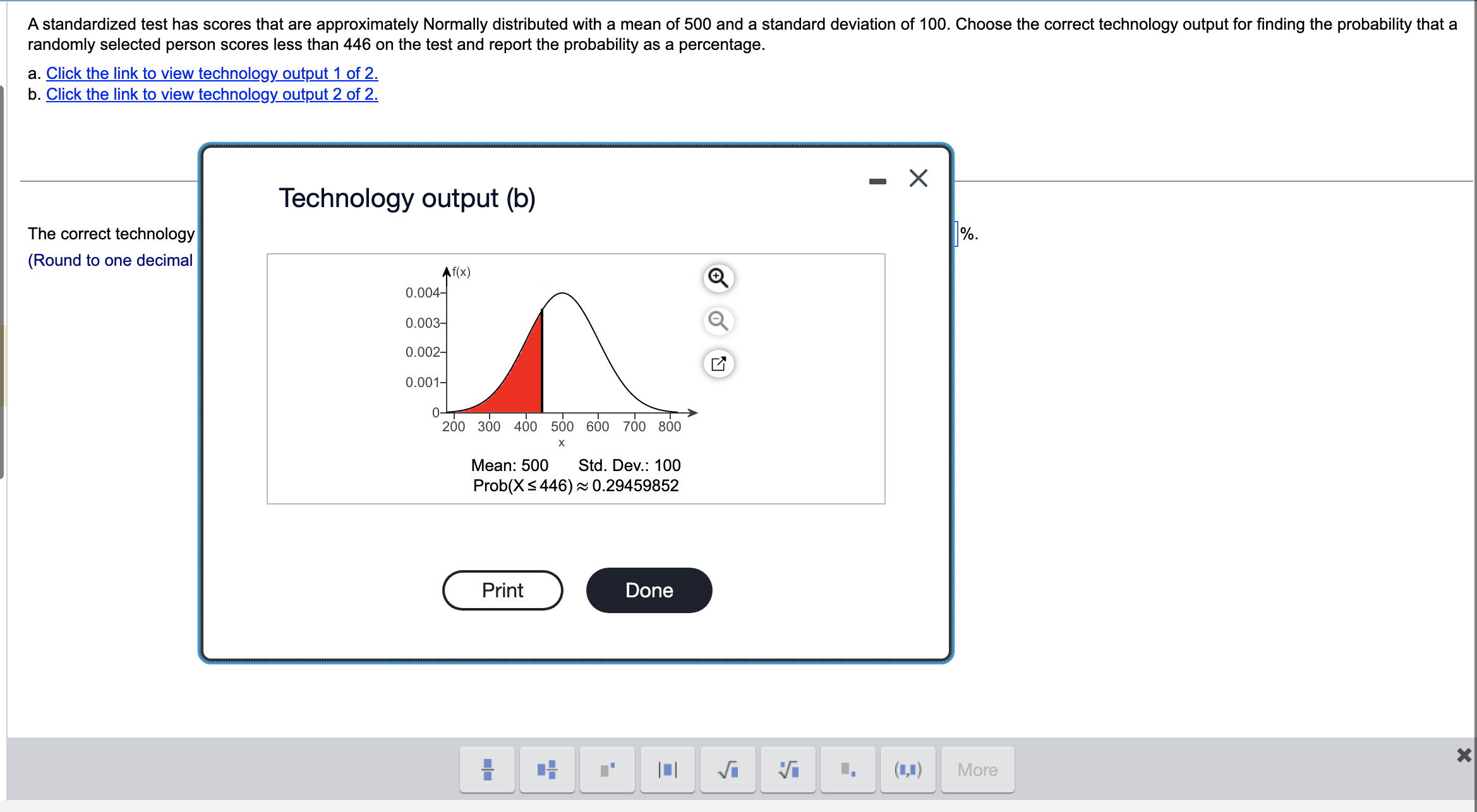 Solved randomly selected person scores less than 446 on the | Chegg.com