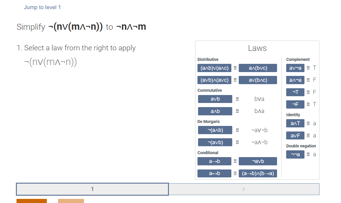 Solved Jump to level 1 Simplify -(nv(mA-n)) to -na-m Laws 1. | Chegg.com Solved Jump to level 1 Simplify -(nv(mA-n)) to -na-m Laws 1. | Chegg.com