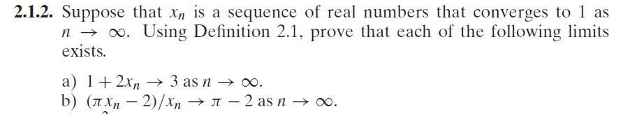Solved 21.2. Suppose that xn is a sequence of real numbers | Chegg.com