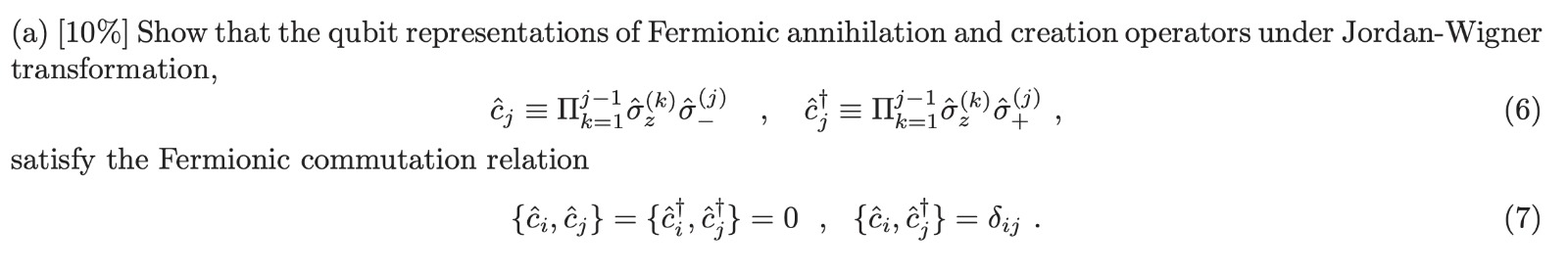 (a) (10%] Show that the qubit representations of | Chegg.com