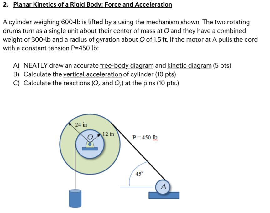 Solved Planar Kinetics of a Rigid Body: Force and | Chegg.com
