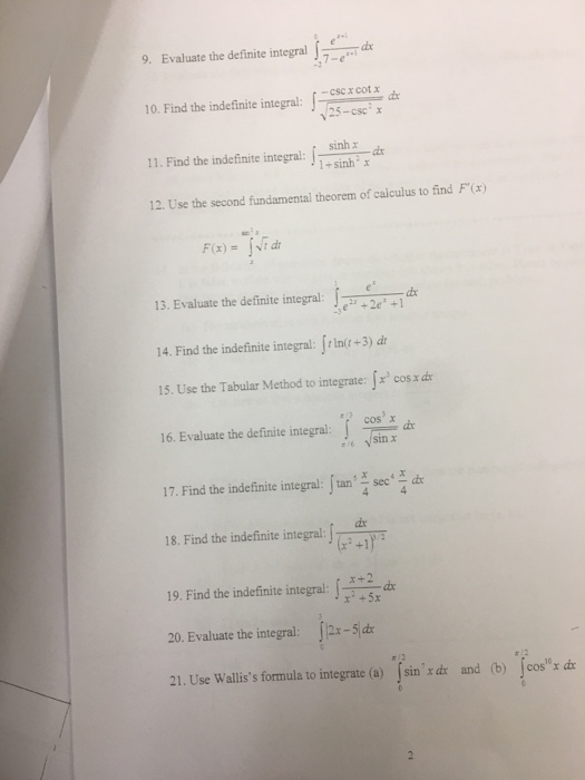 Solved 9. Evaluate the definite integral dr 10. Find the | Chegg.com Solved 9. Evaluate the definite integral dr 10. Find the | Chegg.com