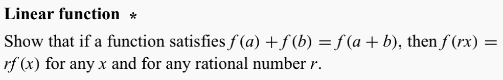 Solved Linear function * Show that if a function satisfies | Chegg.com