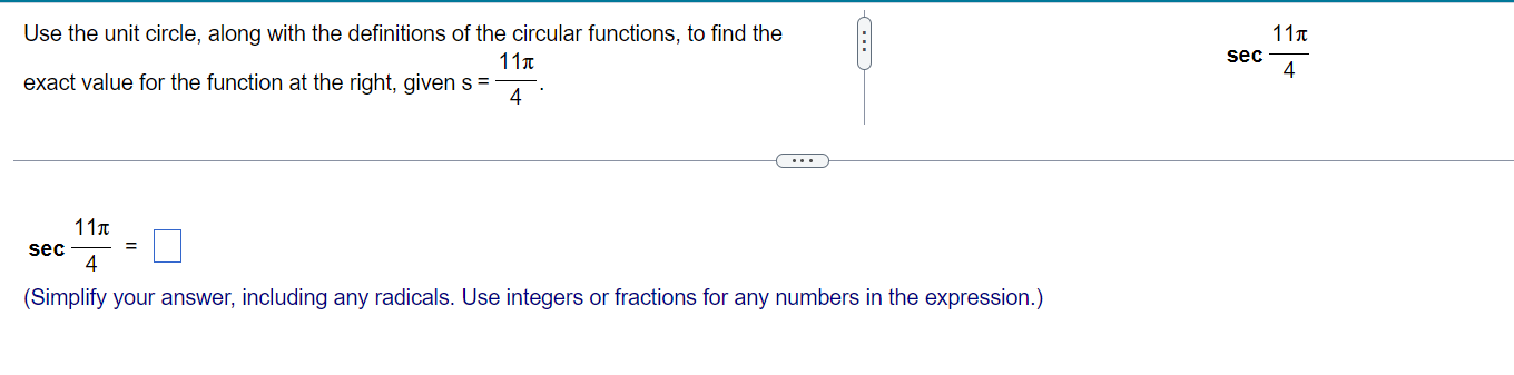 Solved Use the unit circle, along with the definitions of | Chegg.com