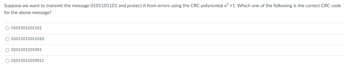 Solved Suppose we want to transmit the message 0101101101 | Chegg.com