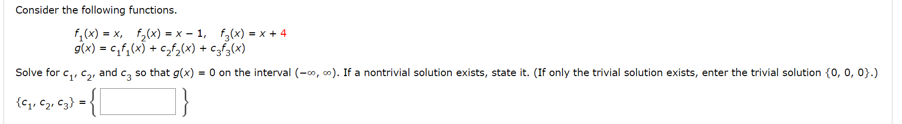 Solved Consider the following functions. | Chegg.com
