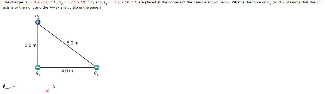 Solved q3=−1.6×10−7 | Chegg.com