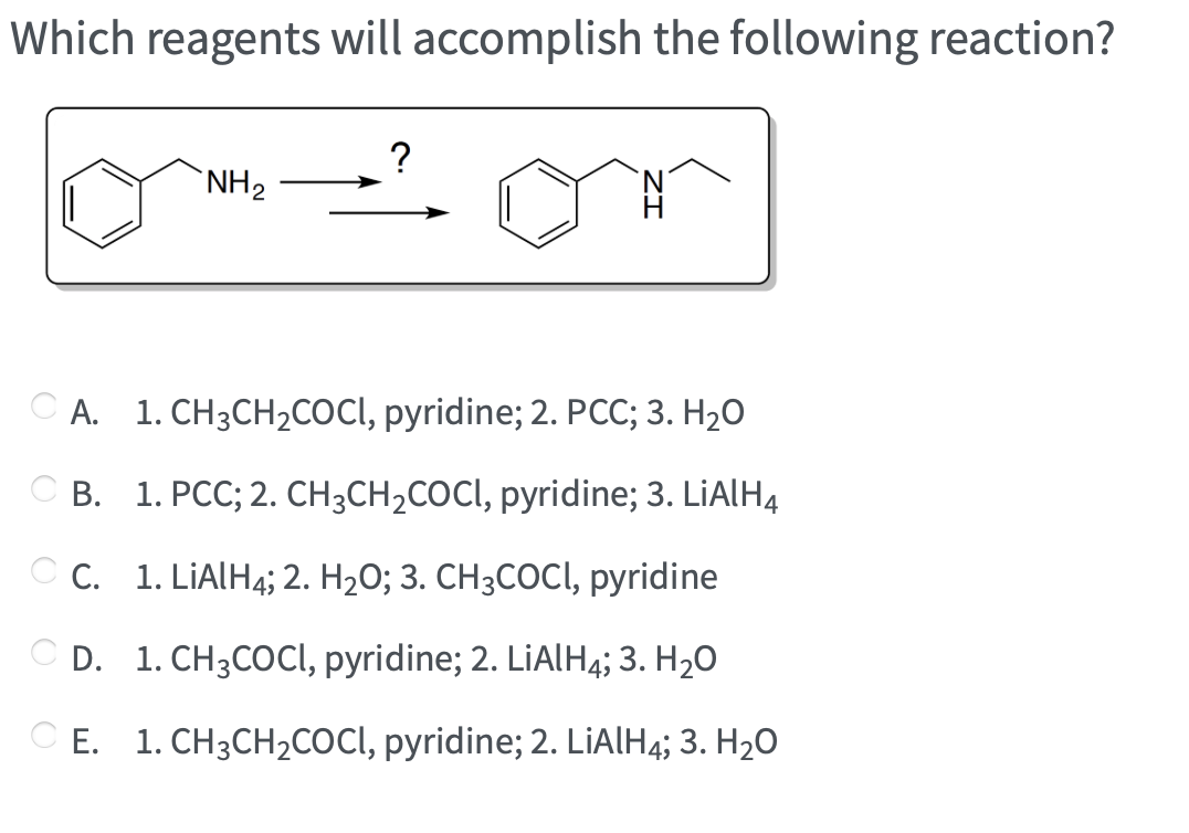 Solved Which reagents will accomplish the following | Chegg.com