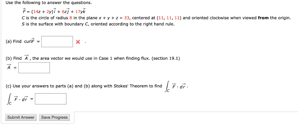 Solved Use the following to answer the questions. F = (14z | Chegg.com