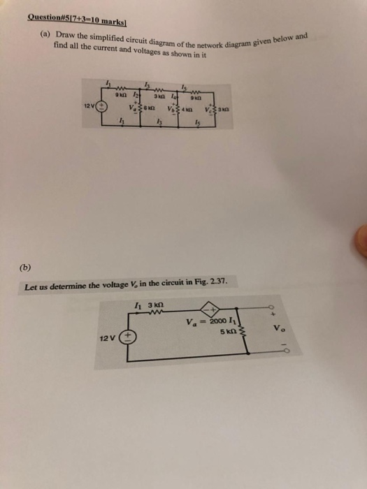 Solved Question#517+3-10 marks] (a) Draw the simplified | Chegg.com