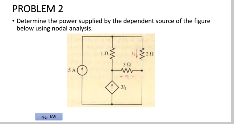 Solved PROBLEM 2 Determine the power supplied by the | Chegg.com