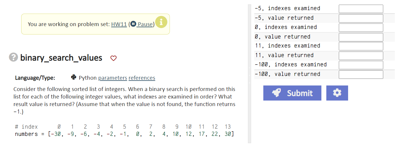Solved You are working on problem set: HW11 (II Pause) 3 | Chegg.com
