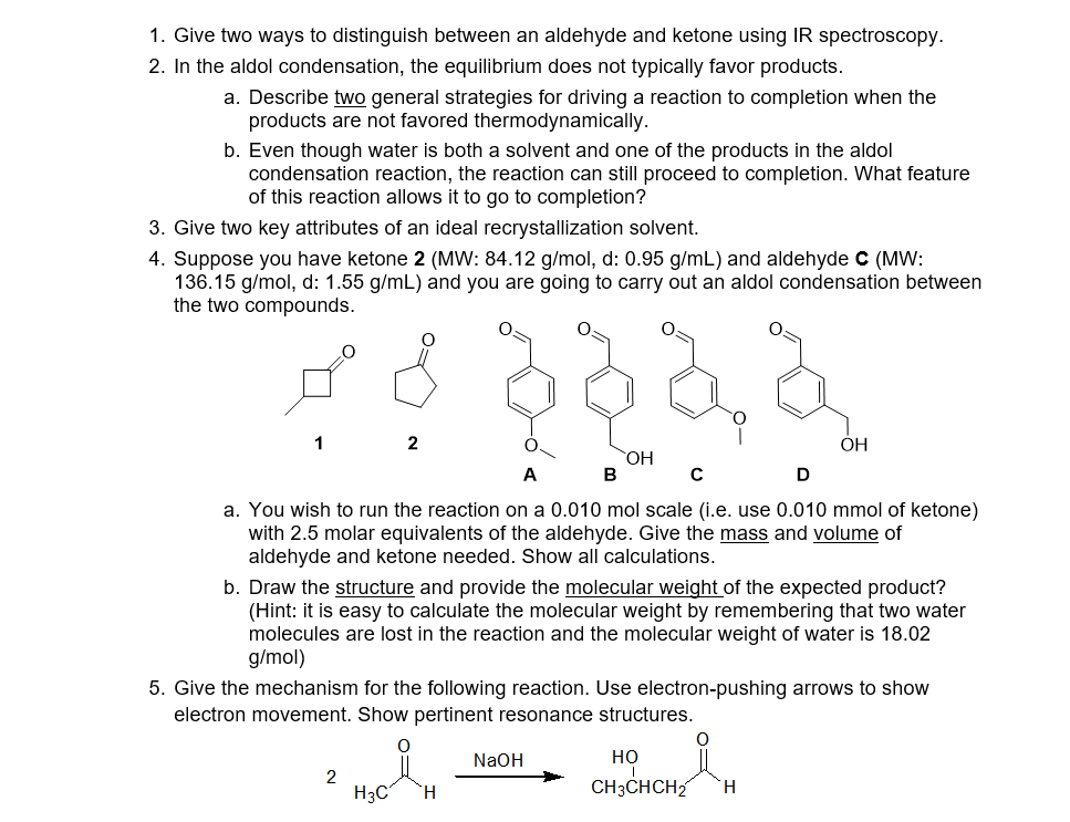 Solved 2. Calculate the theoretical yield for your assigned | Chegg.com