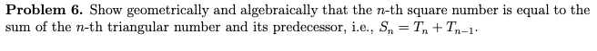 Solved Problem 6. Show geometrically and algebraically that | Chegg.com