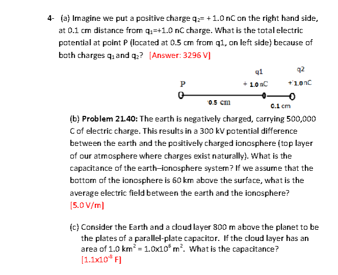 Solved (a) Imagine we put a positive charge q2=+1.0nC on the | Chegg.com