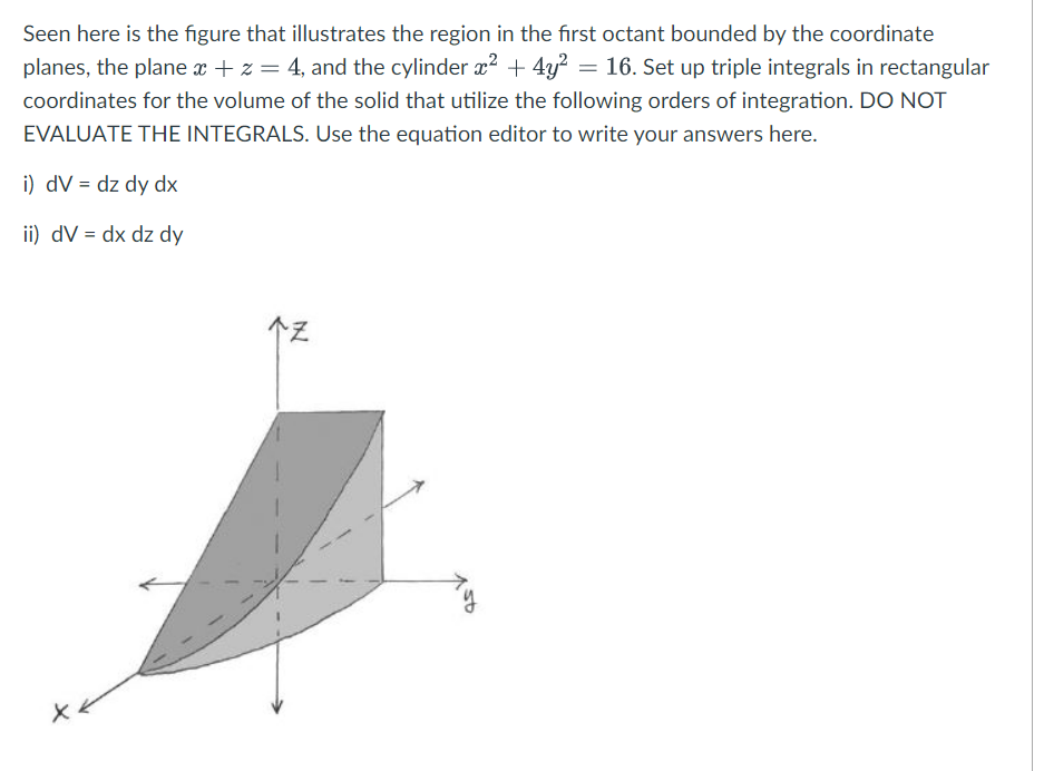 Solved Seen here is the figure that illustrates the region | Chegg.com
