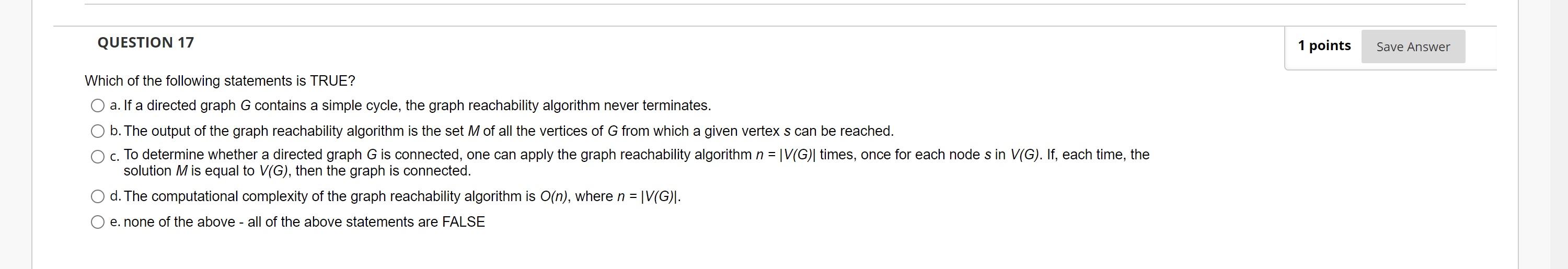 Solved Which of the following statements is TRUE? a. If a | Chegg.com
