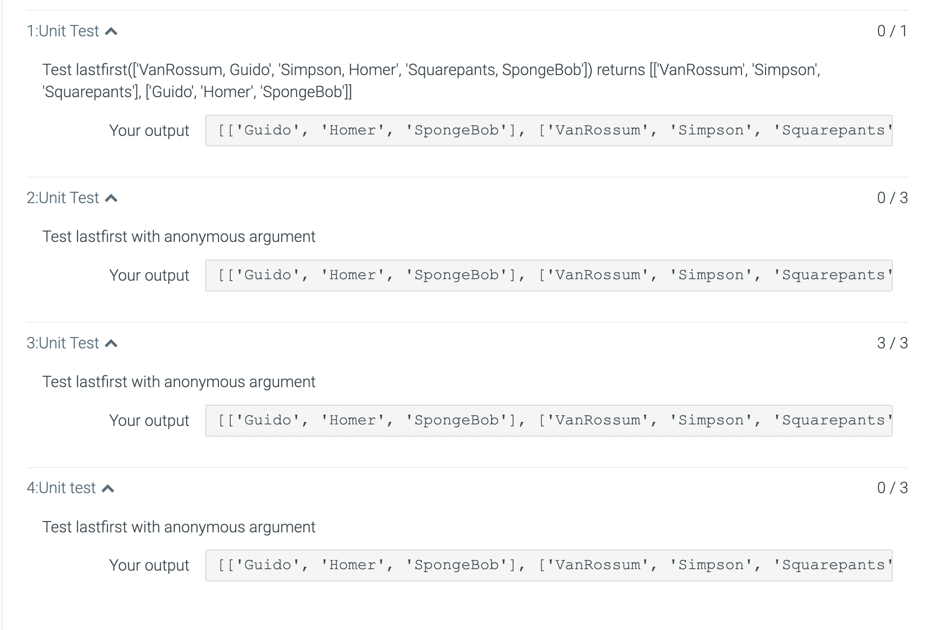 13.40 lastfirst (Functions - Easy) Function Name: | Chegg.com